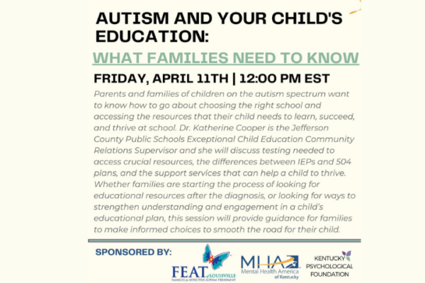 Autism and Education- What families need to know - FEAT Louisville